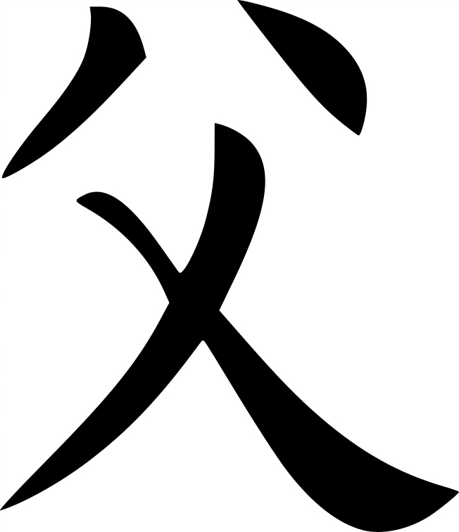 Naklejka KANJI SYMBOL FATHER 6 X 5,2 CM - 12971153334 - oficjalne ...