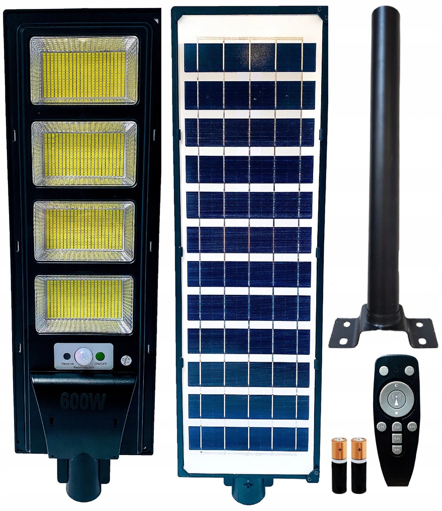 LAMPA Latarnia SOLARNA ULICZNA 600W + UCHWYT PILOT - 11237317008 - oficjalne archiwum Allegro