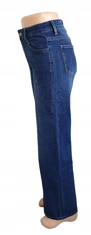 CIEMNIEJSZE SPODNIE DAMSKIE SZEROKIE PLUS SIZE 40 - 12599859167 - oficjalne archiwum Allegro