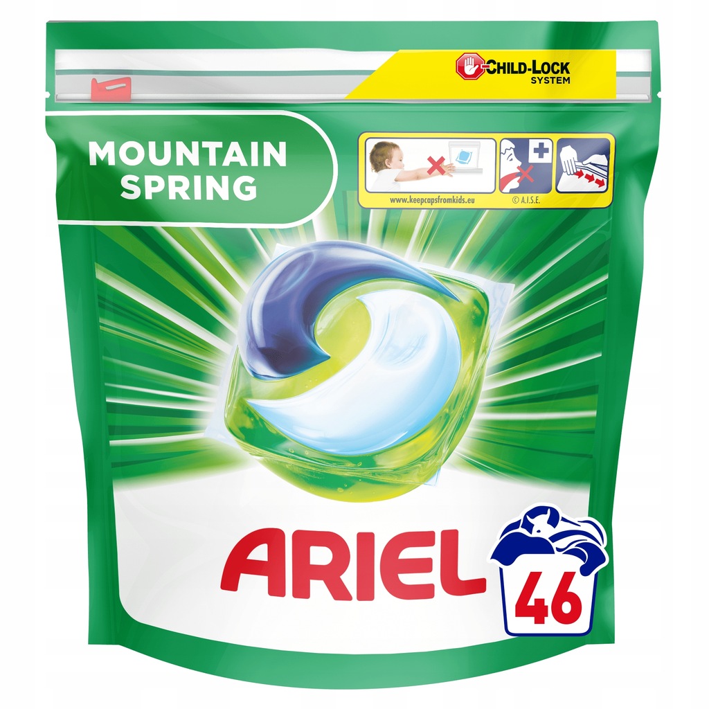Ariel Mountain Spring kapsułki do prania 46 szt - 10753875630 ...
