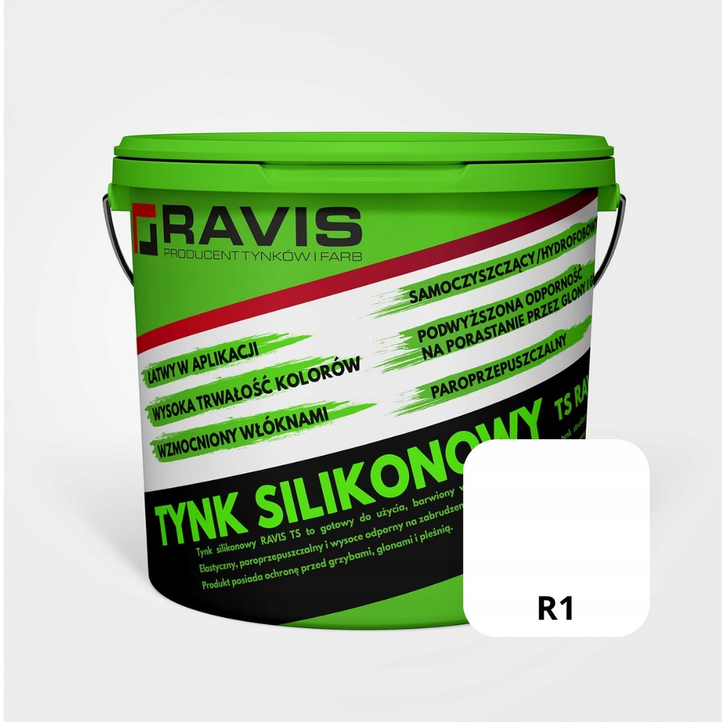 Tynk silikonowy RAVIS TS 25kg R1 - 16133438823 - oficjalne archiwum Allegro