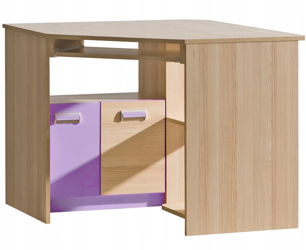 meble biurko narożne rogowe młodzieżowe ucznia dzieci z szafką Lorento ...