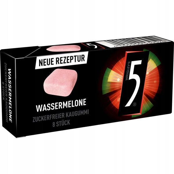 Wrigley's 5 (FIVE) Guma Arbuzowa Wassermelone 8 drażetek 01.2025 ...