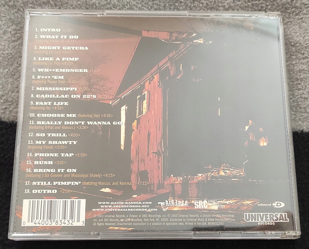 David Banner - Mississipi: The Album CD - 12139021282 - oficjalne ...