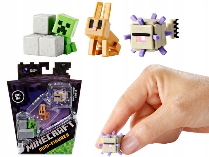 MINECRAFT 3PAK FIGURKI RABBIT CREEPER MATTEL DKD59 - 7892121579 ...