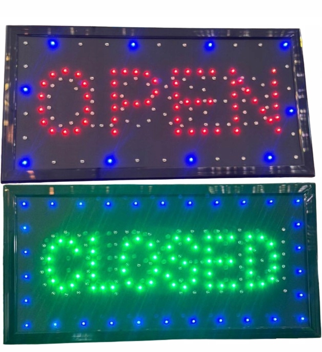 Napis tabliczka Led OPEN CLOSED na drzwi okno witrynę sklepową - 16653827015 - oficjalne ...