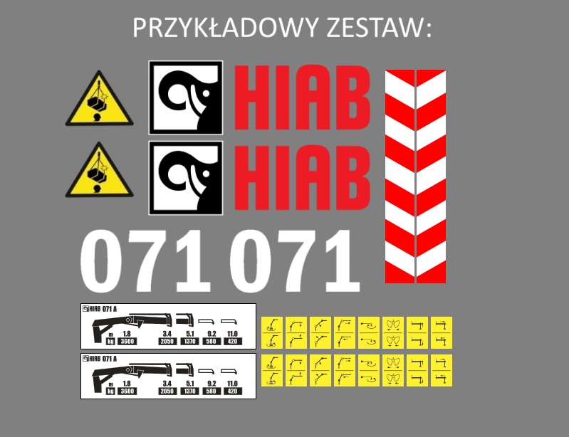 Naklejka oklejenie na każdy model HDS HIAB - 8866414362 - oficjalne ...