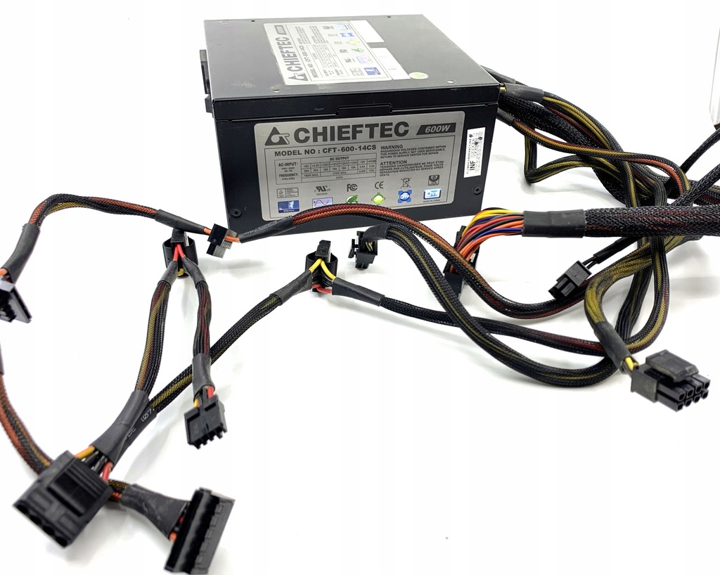ZASILACZ ATX CHIEFTEC 600W CFT-600-14CS MODULARNY - 11265835341 ...