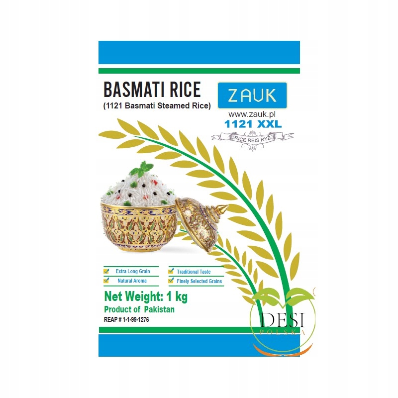 Ryż basmati ZAUK EKSTRA długoziarnisty 1121XXL 1Kg - 12445386739 ...
