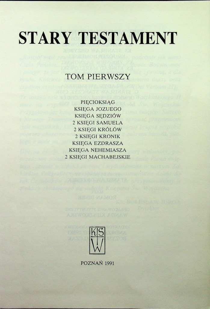 Pismo Święte Tom I Stary Testament - 12404784198 - oficjalne archiwum ...