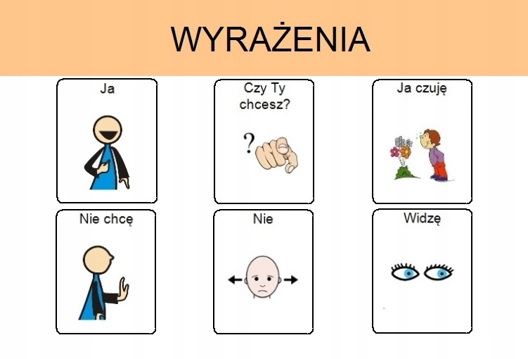 Piktogramy WYRAŻENIA autyzm + KARTA + RZEP - 8881946472 - oficjalne ...
