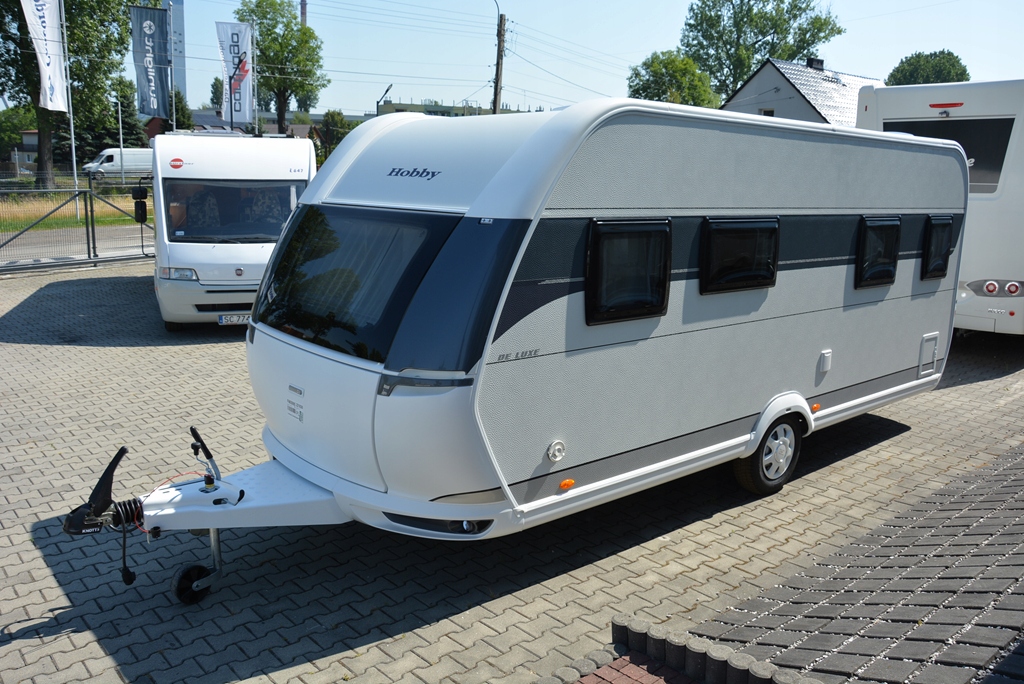 PRZYCZEPA KEMPINGOWA HOBBY De Luxe 495WFB Duża łazienka! - 12912639868 - oficjalne archiwum Allegro