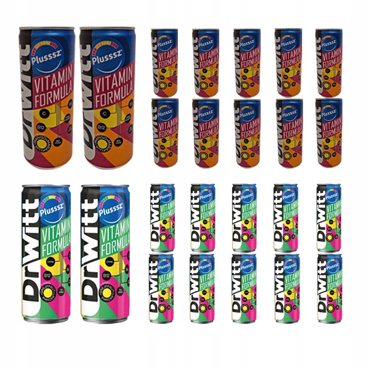 Mix smaków Dr Witt Plusssz Napój Gazowany 24x250ml - 13851452734 - oficjalne archiwum Allegro