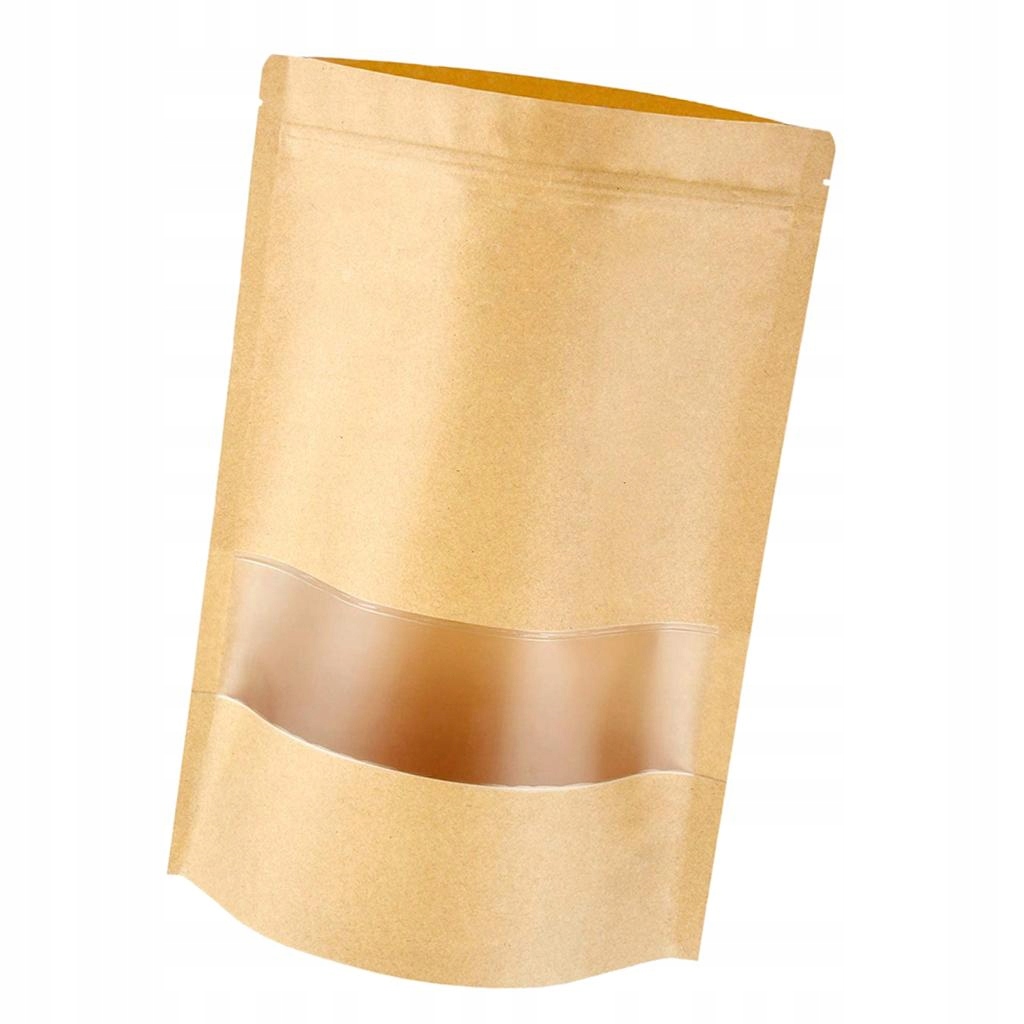 50pcs Resealable Kraft Paper Bag Window Fruit Tea - 12910924858 ...