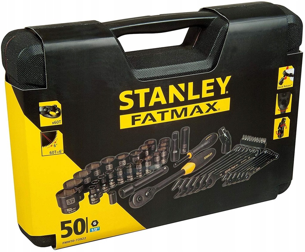 Komplet kluczy nasadek STANLEY FATMAX BLACK CHROME - 9014204069 ...