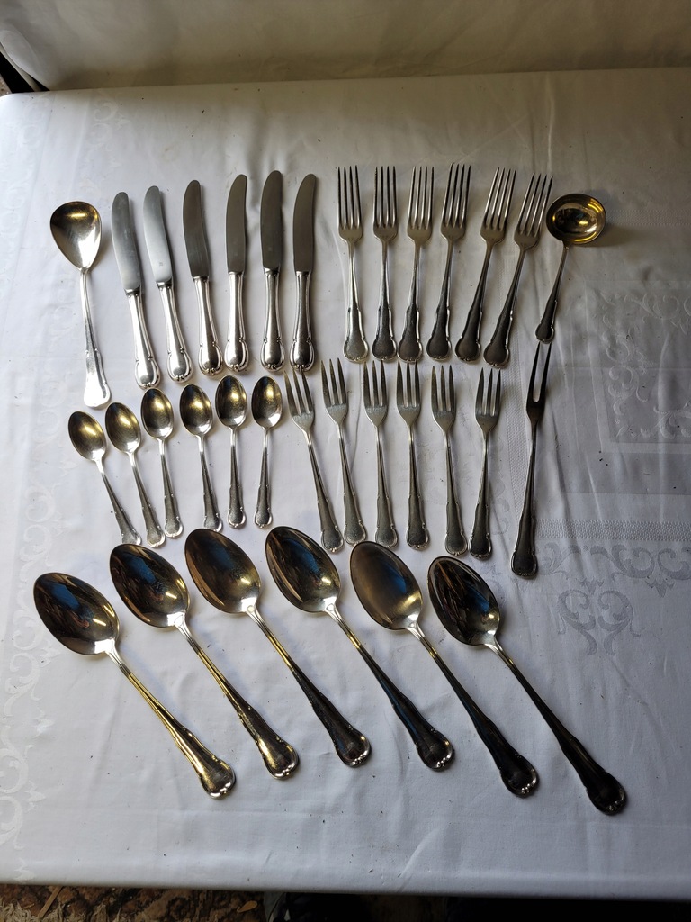 Sztućce posrebrzane WMF 90 Komplet na 6 osób - 14989625822 - oficjalne ...