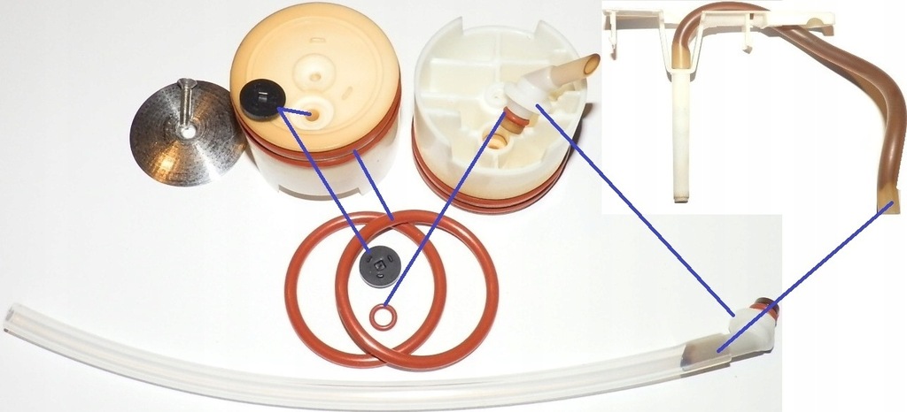 Zestaw naprawczy tłoka Krups EA80 EA81 EA82 EA84 - 8596066822 - oficjalne archiwum Allegro