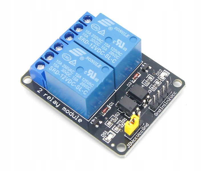 Przekaźnik 2CH Moduł 2-kanałowy 5V 10A NO/NC/COM 10A Low Level ...