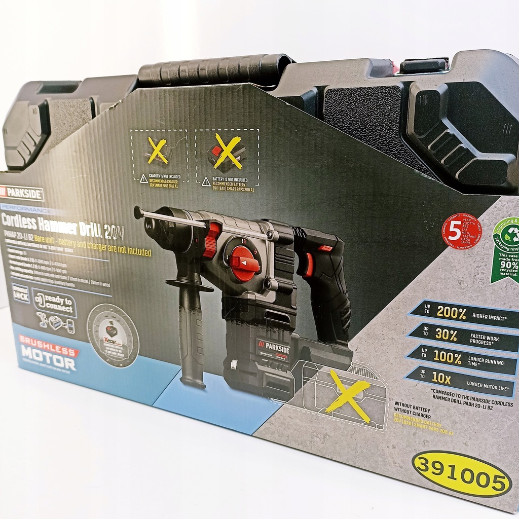 Młotowiertarka PARKSIDE PERFORMANCE PKHAP 20-Li B2 - 13088923515 - oficjalne archiwum Allegro