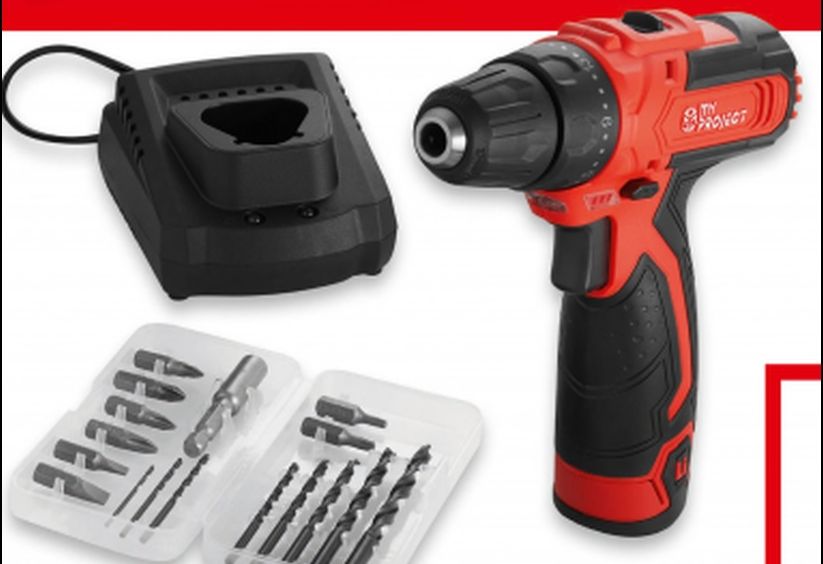 Wiertarka wkrętarka akumulatorowa 12V wiertła bity - 11170743830 - oficjalne archiwum Allegro