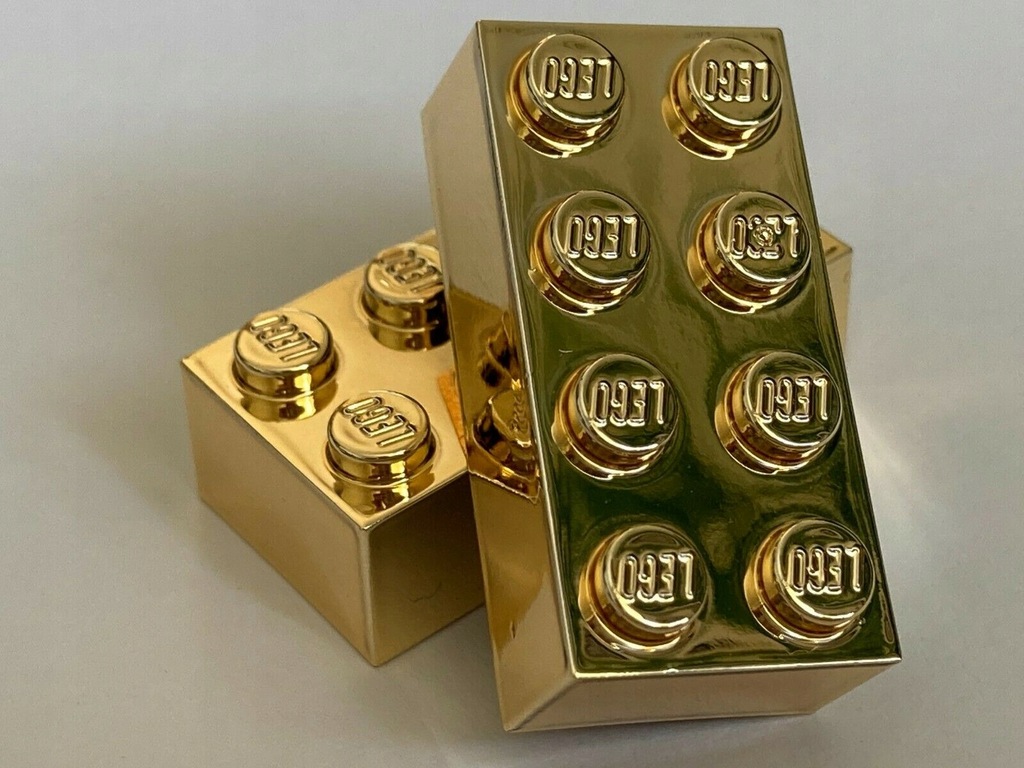 Lego 3001 Brick Cegła GOLD / CHROME - 2 szt - 11938294430 - oficjalne ...