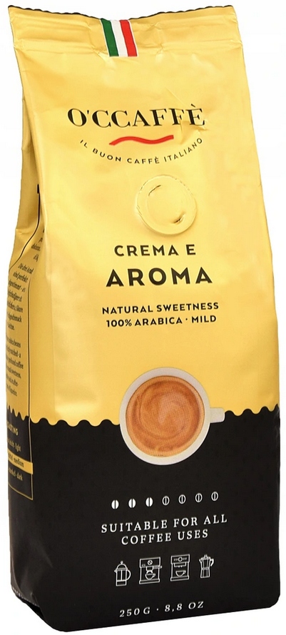 Kawa ziarnista OCCAFFE Crema e Aroma 250g Arabica - 11602211843 ...