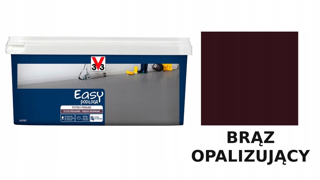 V33 EASY FARBA RENOWACYJNA DO PODŁÓG brązowy opal - 13097056926 ...