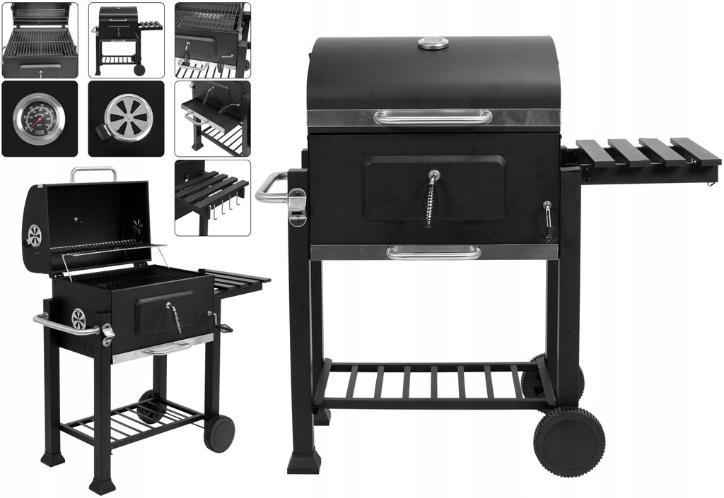 LUND GRILL ogrodowy węglowy z popielnikiem DELUXE - 12458866641 ...