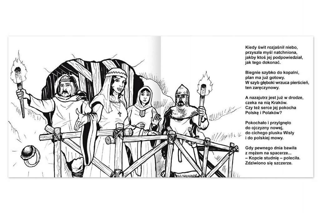 Św. Kinga - kolorowanka - 10891901597 - oficjalne archiwum Allegro