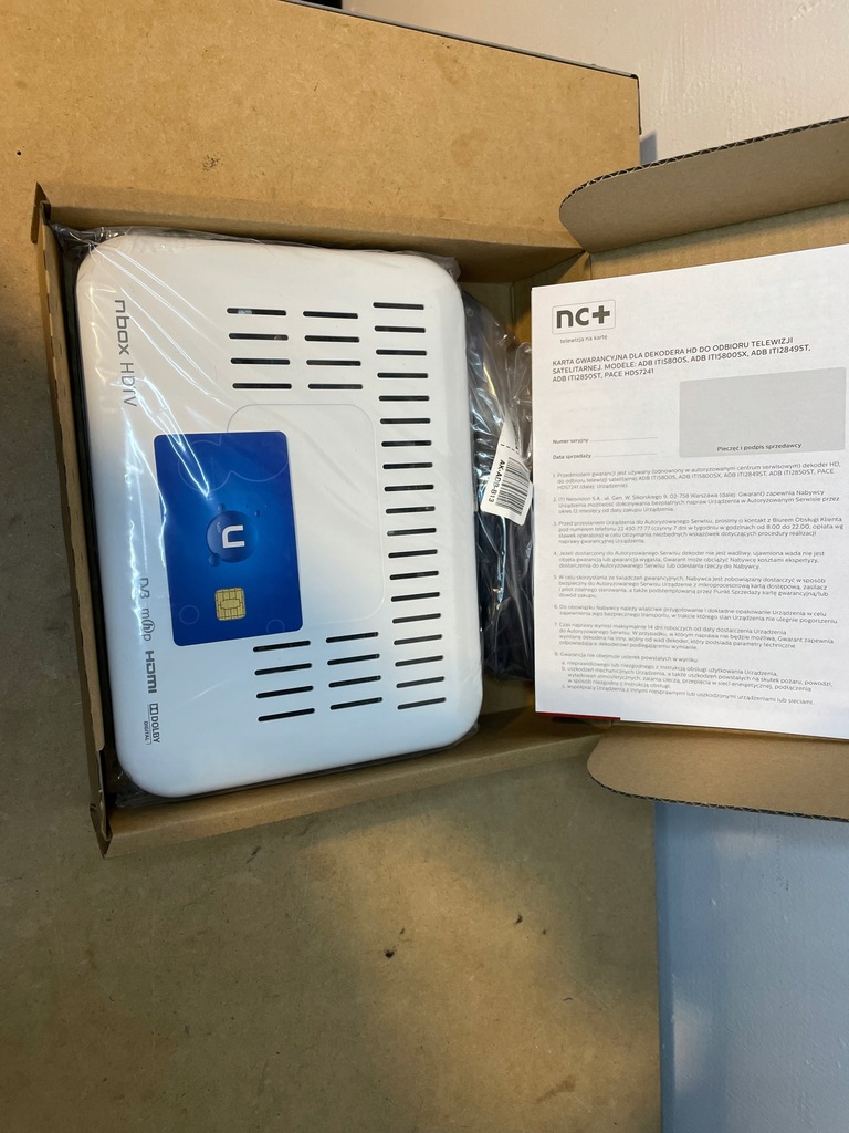 Tuner nBox ADB 2850ST Telewizja na karte nc+ kompl - 14066864477 ... Tuner nBox ADB 2850ST Telewizja na karte nc+ kompl - 14066864477 ...