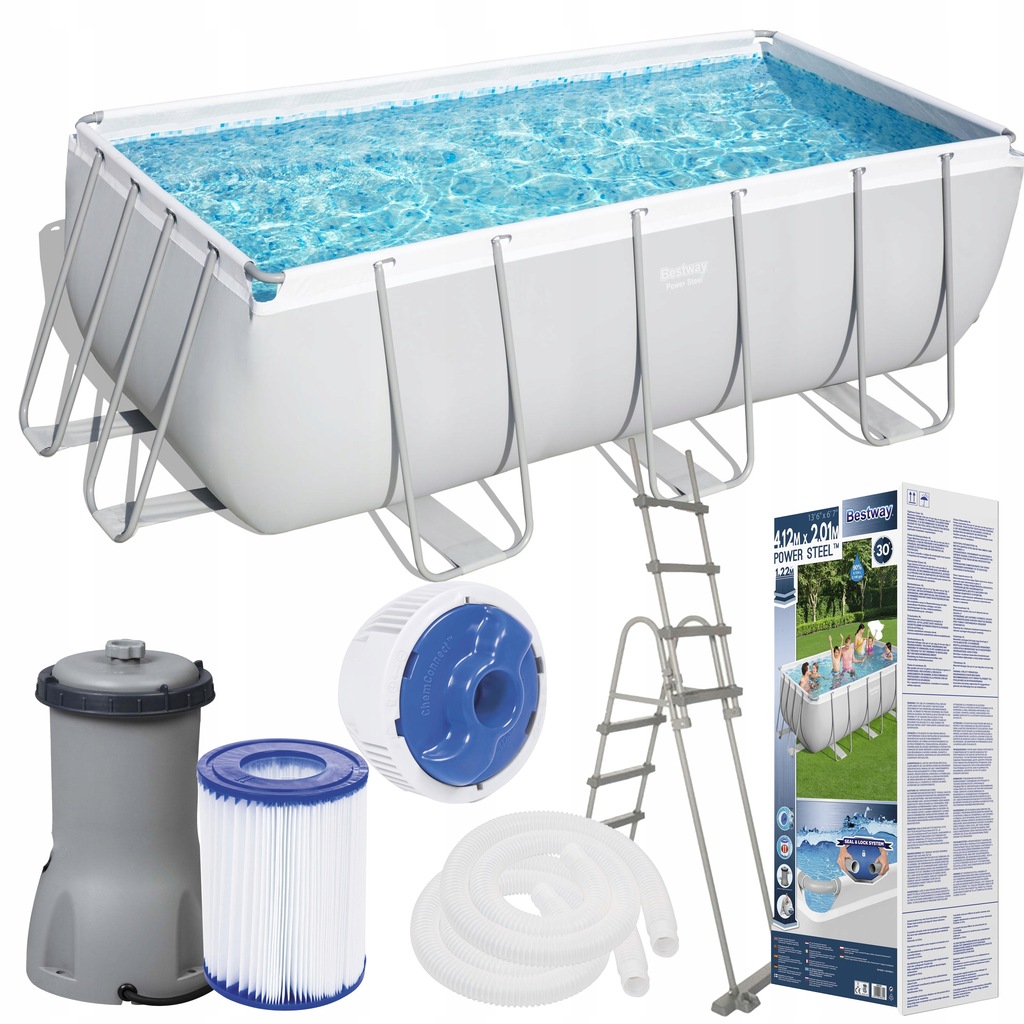 Basen Stelażowy Ogród 412x201x122 cm Bestway 56456 - 10805007221 ...