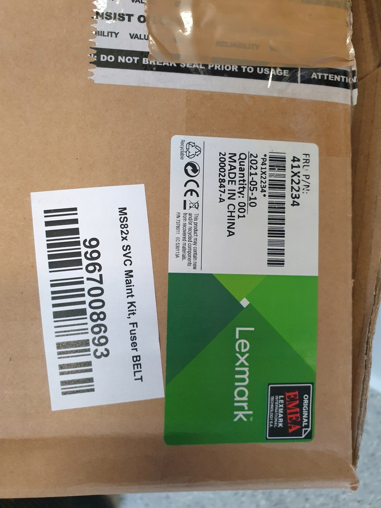 Oryginalny Lexmark MS82x SVC fUSER BELT P41X2234 - 12341296322 ...