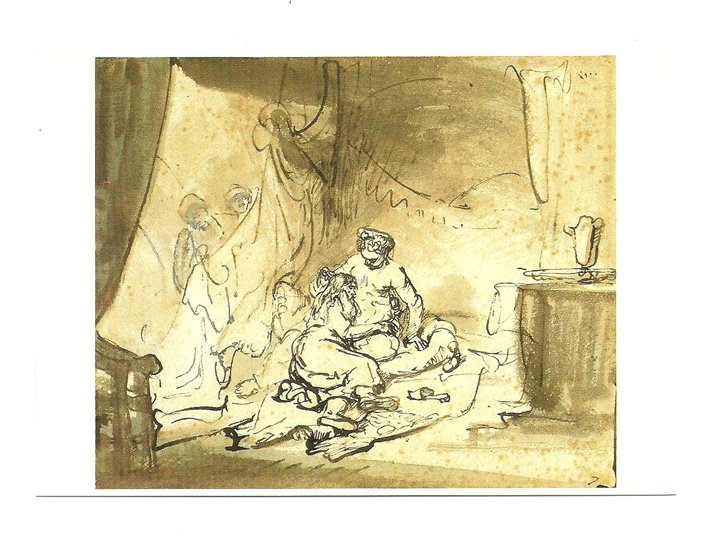 Pocztówka - Rembrandt, Samson i Dalila / rysunek - 12972140343 ...