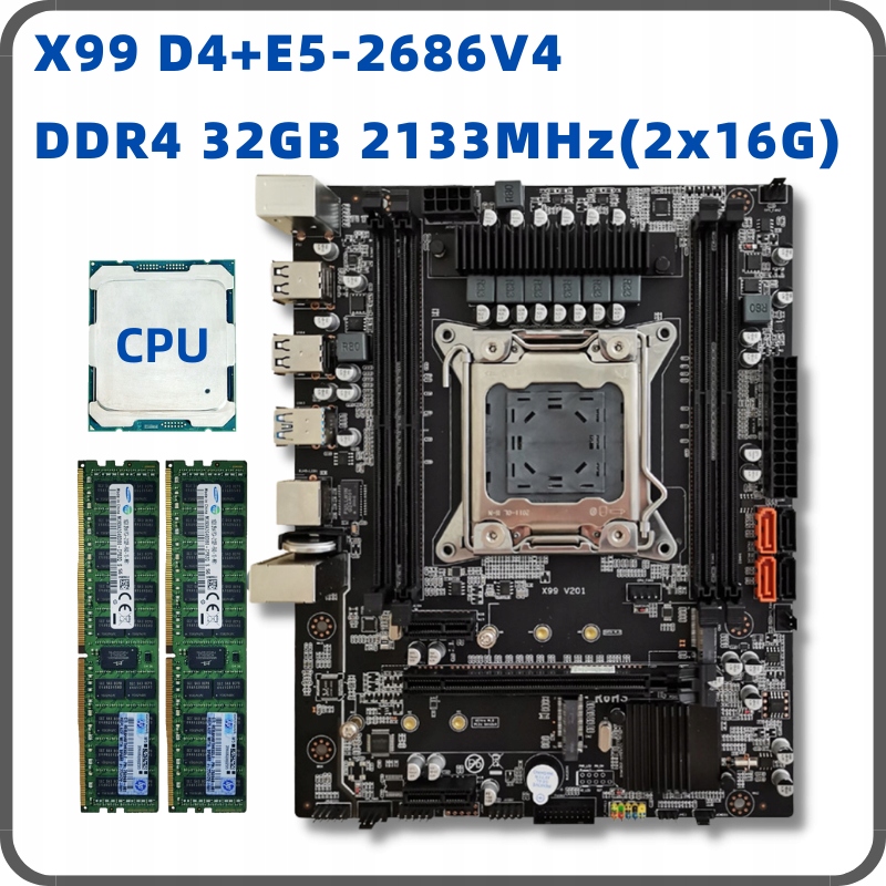 Motherboard X99 D4 CPU E5-2686V4 DDR4 RAM32G(2*16) - 14180553193 ...