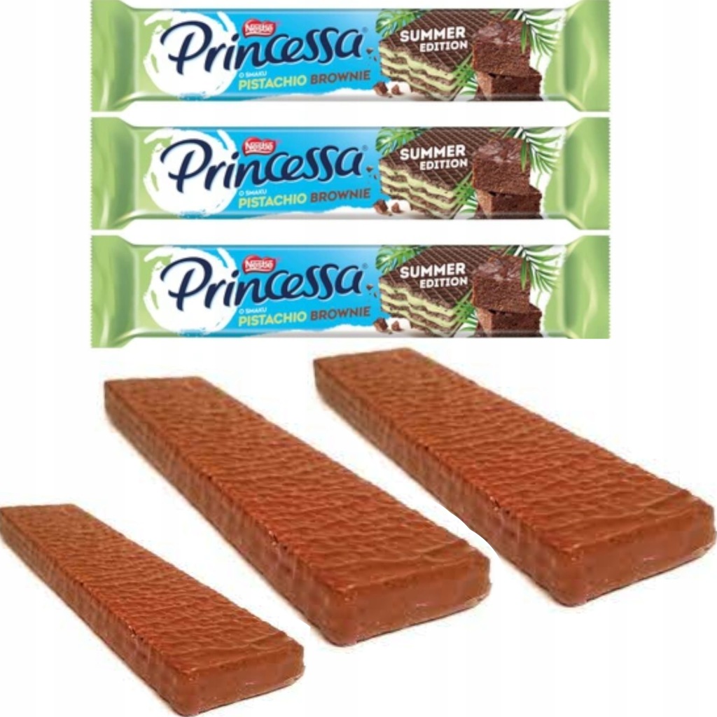 Princessa Kakaowy wafelek smak pistacji brownie 3 - 12664236179 - oficjalne archiwum Allegro
