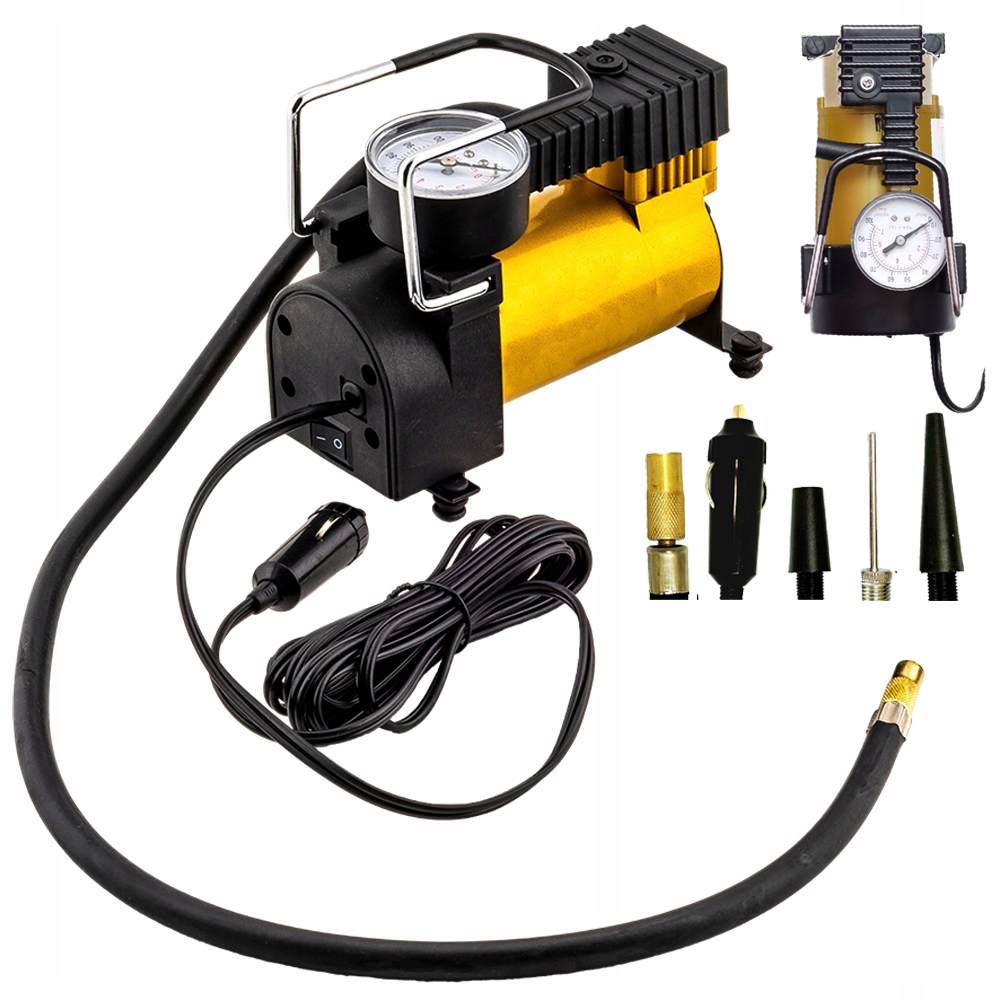 KOMPRESOR SAMOCHODOWY SPRĘŻARKA POMPKA DO KÓŁ SAMOCHODU 12V NA ...