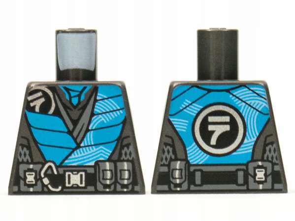 Lego Nowy Tors bez rączek Pearl Dark Gray NINJAGO njo683 Nya 973pb4218 ...