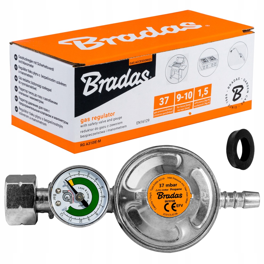 REDUKTOR GAZU DOMOWEJ BUTLI 11kg + MANOMETR GAZOWY - 13169995912 - oficjalne archiwum Allegro