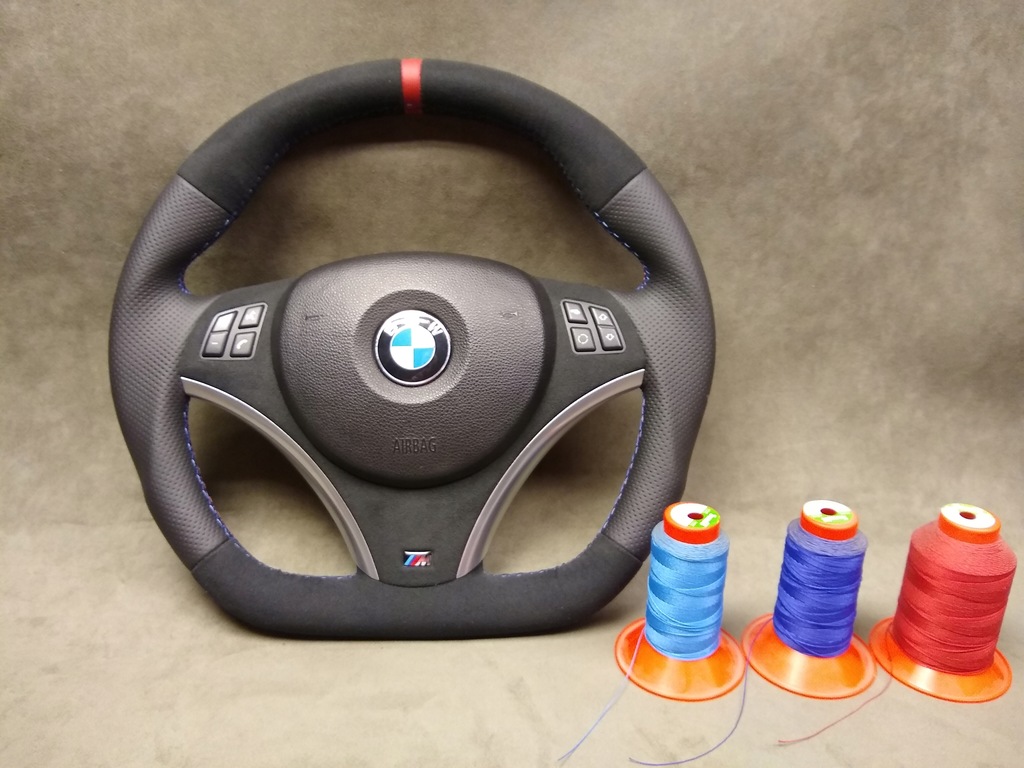 Kierownica BMW E81 E82 E84 E87 E88 E90 E91 E92 E93 M Power ścięta alcantara - 15530072834 ...