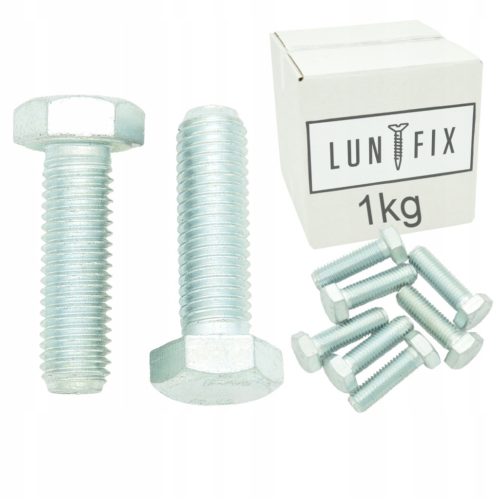 M16x35 ŚRUBA METRYCZNA ocynk kl.8.8 din931- 1 kg. - 8794878355 ...