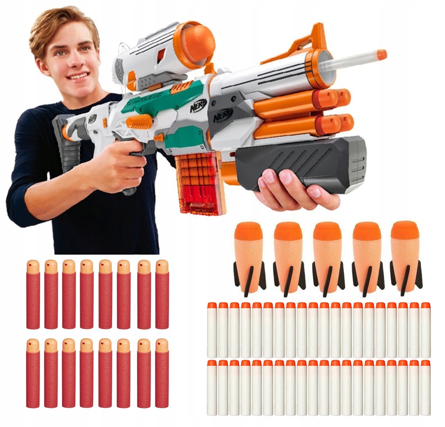 NERF TRI STRIKE B5577 ZESTAW STRZAŁKI + RAKIERTY - 11367278434 ...