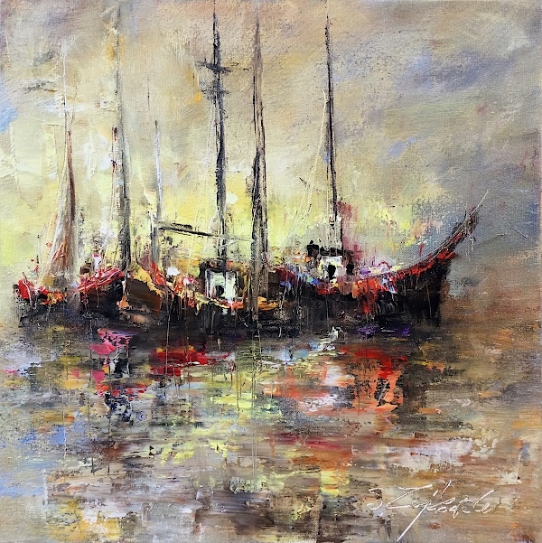 ZAJKOWSKI art deco obraz olej STARE KUTRY - 13351871851 - oficjalne ...