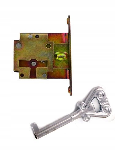 Zamek meblowy zwykły wpuszczany + klucz - 10534182267 - oficjalne archiwum Allegro