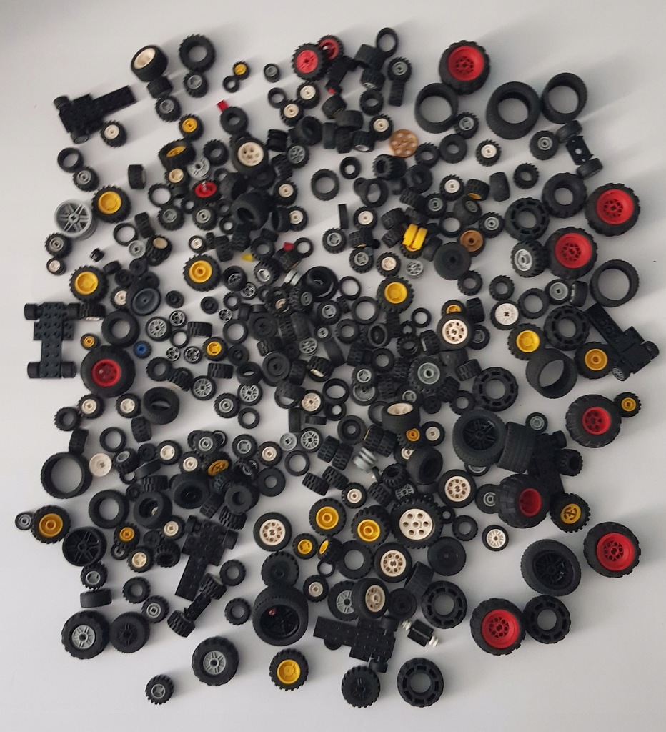 Lego opony, koła, wheels, technic, mix, 1,3 kg - 14299470316 ...