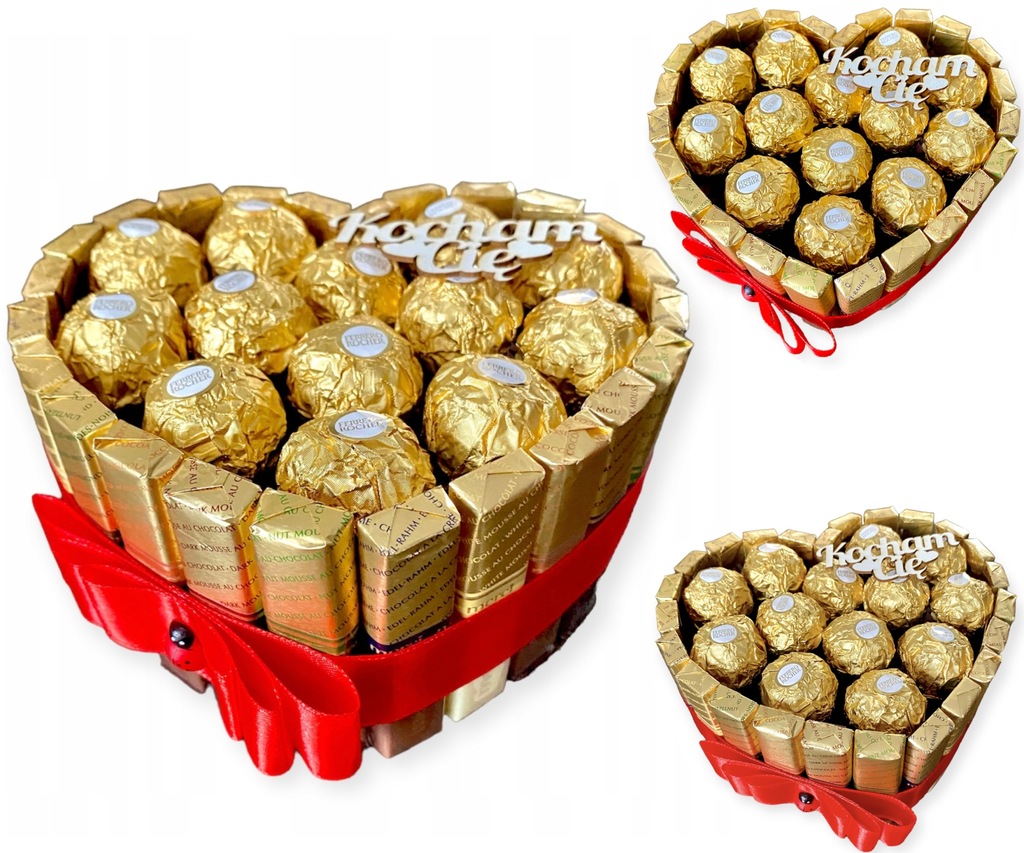 SZUKASZ PREZENTU? Tort Serce z Merci i Ferrero Rocher Prezent Dla ...