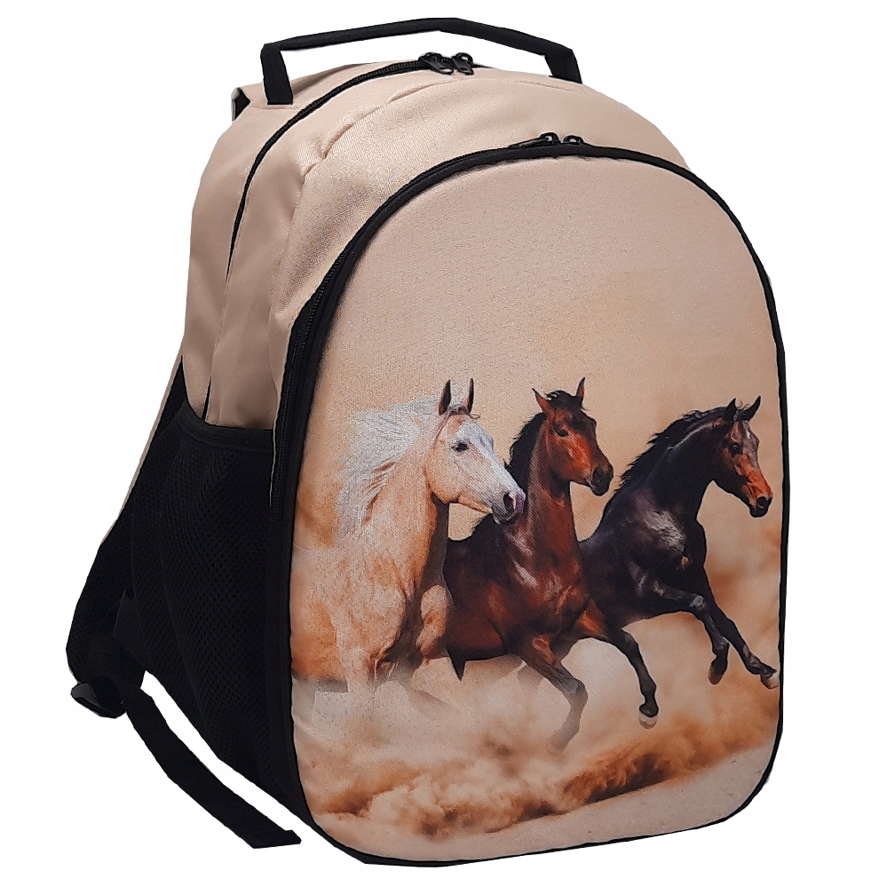 Plecak szkolny plecak dla dziecka DO SZKOŁY konie - 14028713774 - oficjalne archiwum Allegro