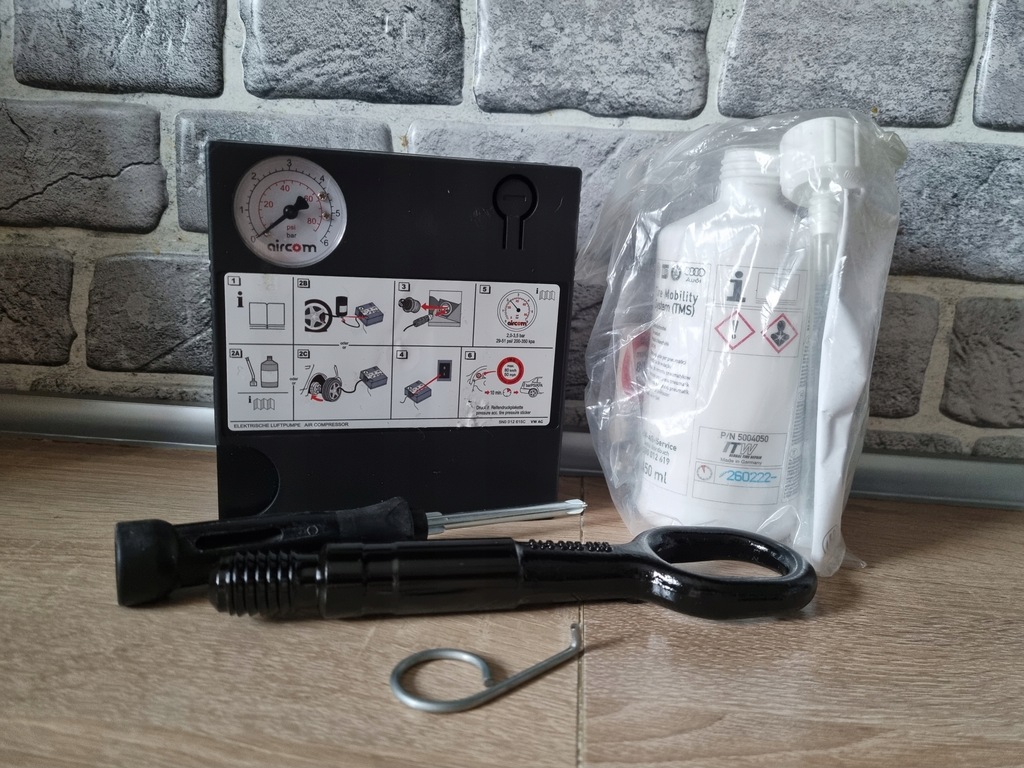Kompresor zestaw naprawczy opon VW AUDI SKODA - 13226603983 - oficjalne archiwum Allegro