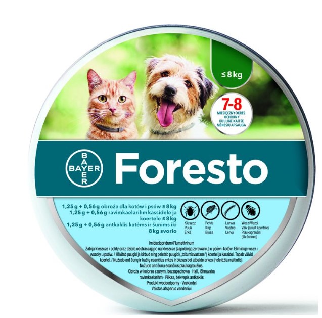 Foresto obroża pies/kot poniżej 8kg 38cm - 12673516319 - oficjalne ...