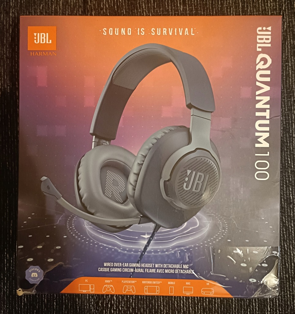 Słuchawki wokółuszne JBL Quantum 100 - 12547525570 - oficjalne archiwum ...