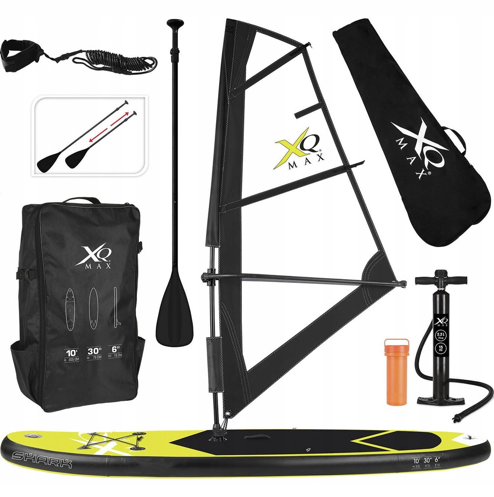Deska SUP 305cm XQ-Max z żaglem wiosłem akcesoria - 13654796994 ...